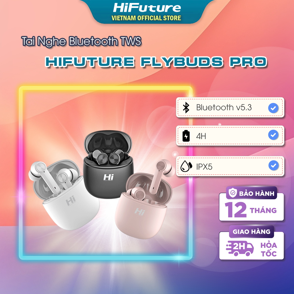 Tai Nghe Bluetooth TWS HiFuture FlyBuds Pro (Bluetooth v5.3, 20H, IPX5, 4-Mic Calling System ...