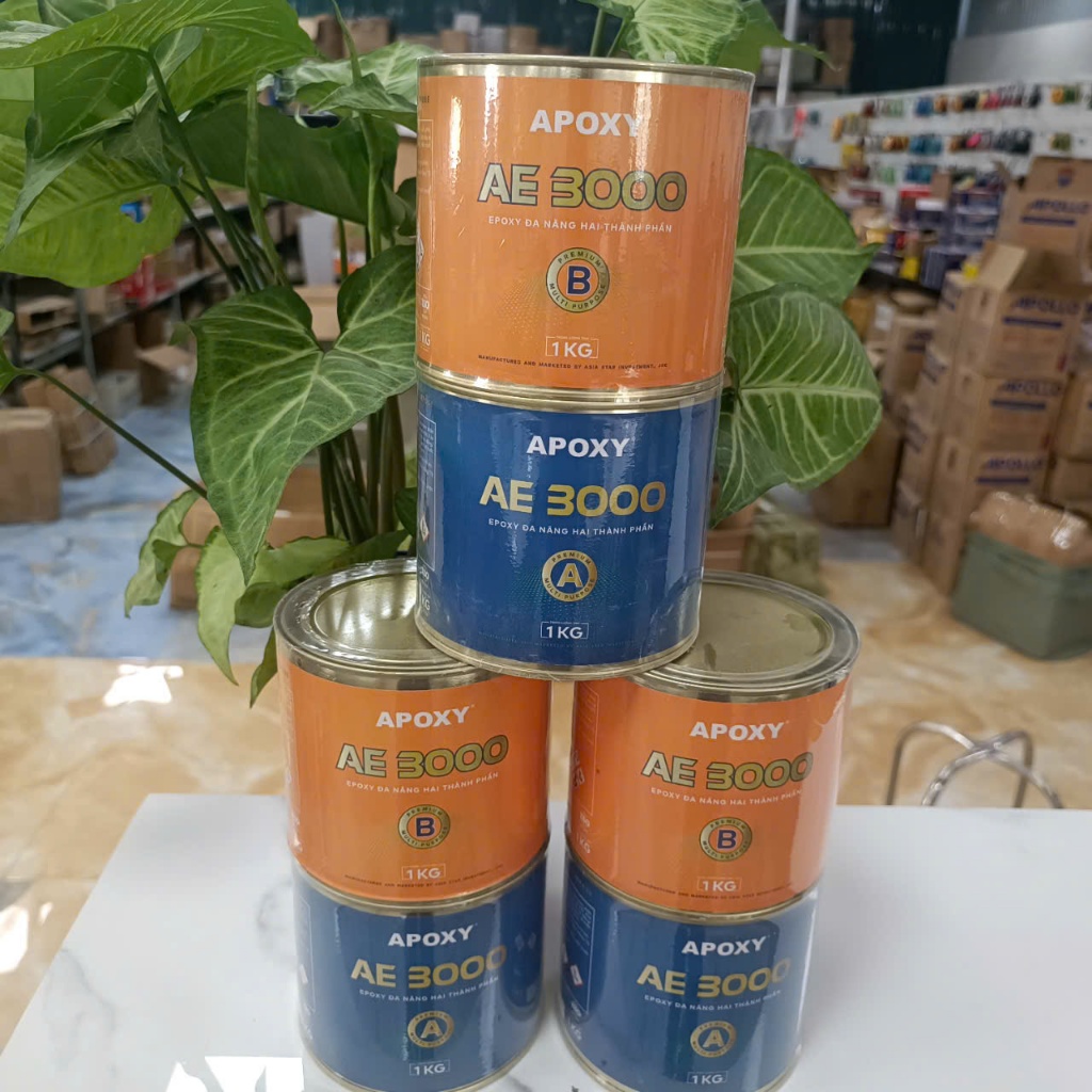 Keo APOXY AE 3000 2 THÀNH PHẦN - MÀU TRẮNG/ XÁM- CẶP 2KG | Shopee Việt Nam