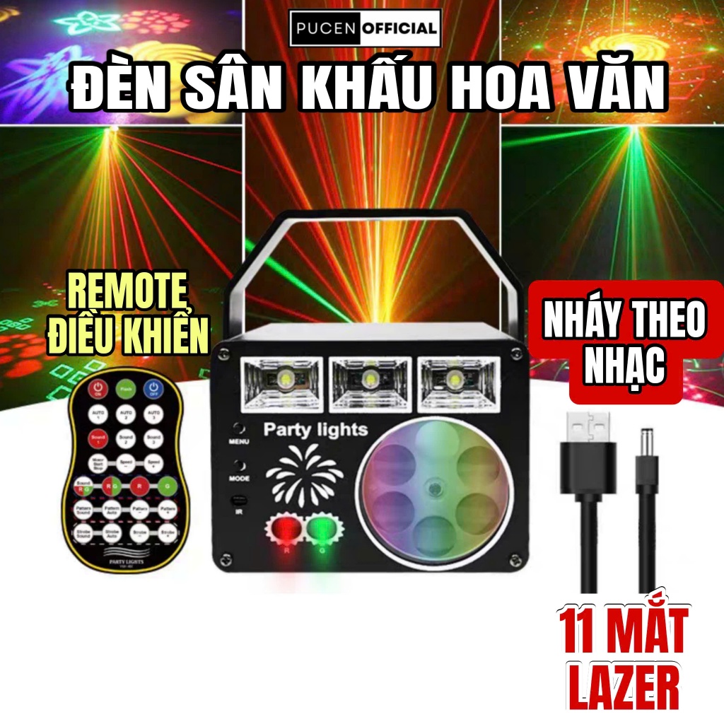 Đèn Laser sân khấu hoa văn nháy theo nhạc, cho phòng hát karaoke phòng ...