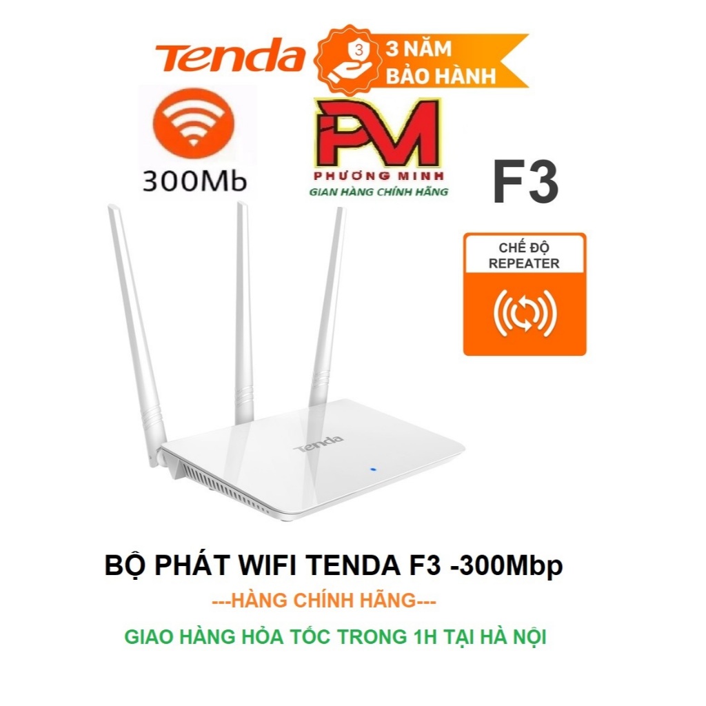 Tenda F3 – Router Wifi Chuẩn N Tốc Độ 300Mbps - Bảo hành chính hãng 36 ...