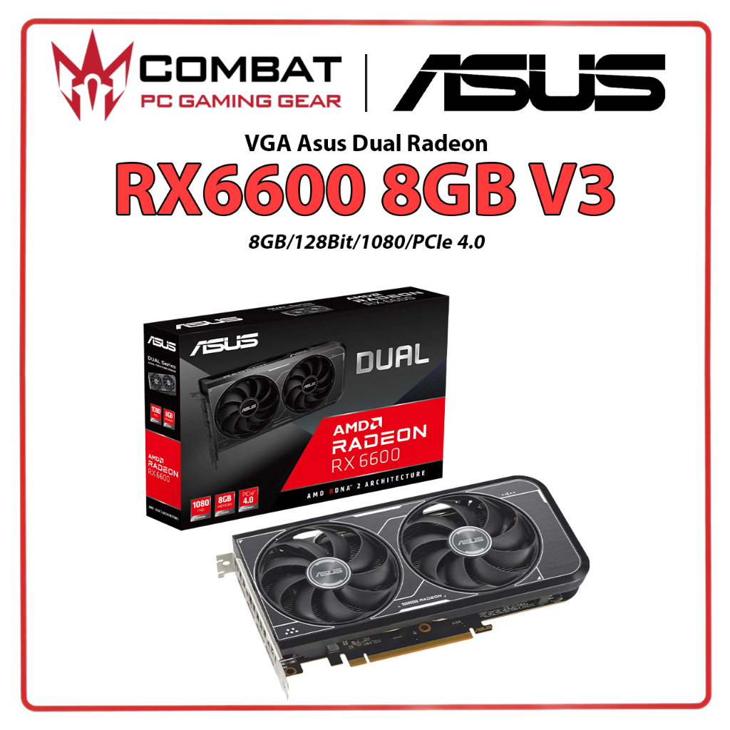 VGA Card Màn Hình ASUS Dual Radeon RX 6600 V3 8G GDDR6 Hàng Chính Hãng ...