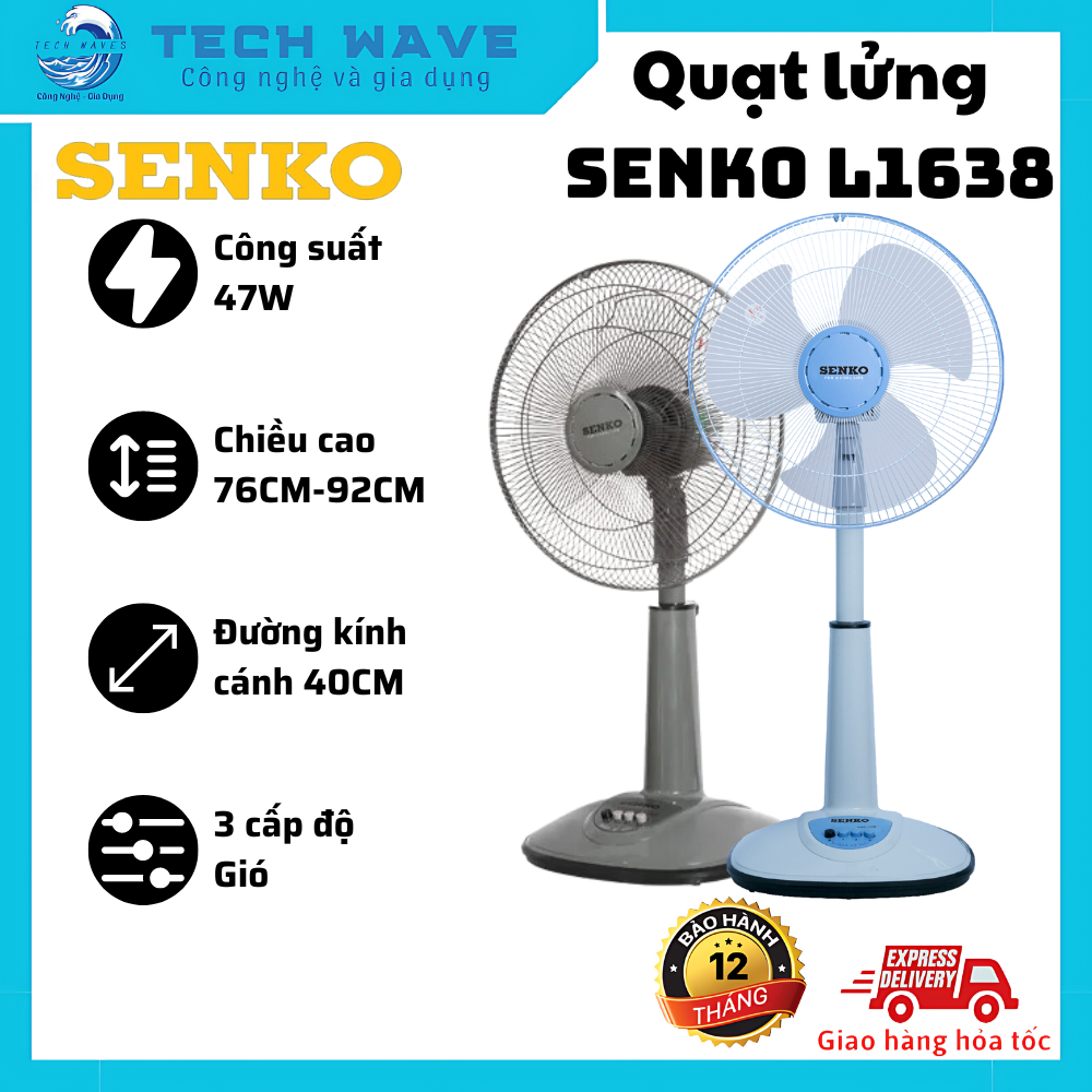 Quạt Lửng SENKO L1638 - Hoạt động êm ái bền bỉ - Công suất 47W - 3 tốc ...
