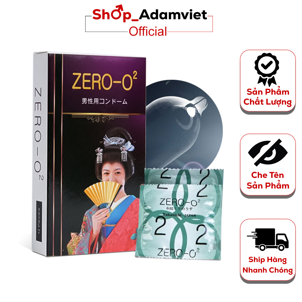 Bao Cao Su Zero 02, Bcs Siêu Mỏng 0.02mm, Size 52mm Ôm Vừa, Nhiều Gel ...