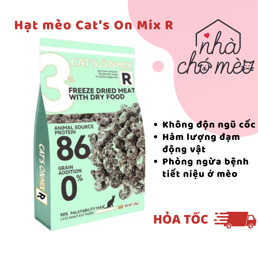 Hạt Cat's On Mix R Cho Mèo, Hạt Cho Mèo CatsOn Topping Rắc Thịt Sấy ...