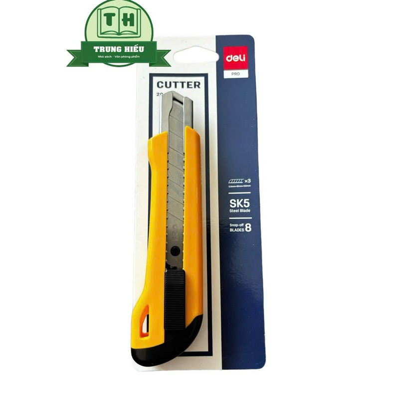 Bộ dao rọc giấy kèm 1 lưỡi chính hãng DELI 2042( lưỡi dao 18mm) | Shopee Việt Nam