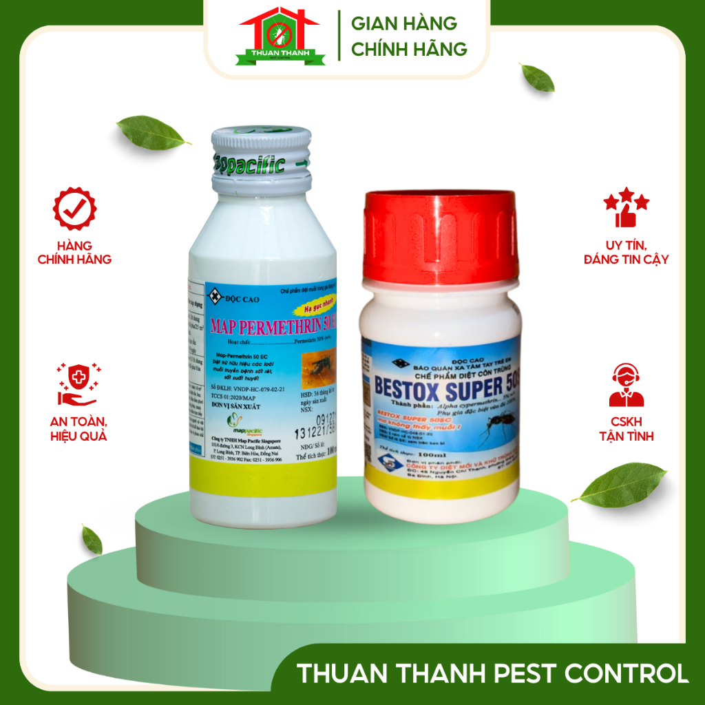 Chế Phẩm Diệt Côn Trùng Cho Gia Đình Gồm Map Permethrin 50EC 100ml Và ...