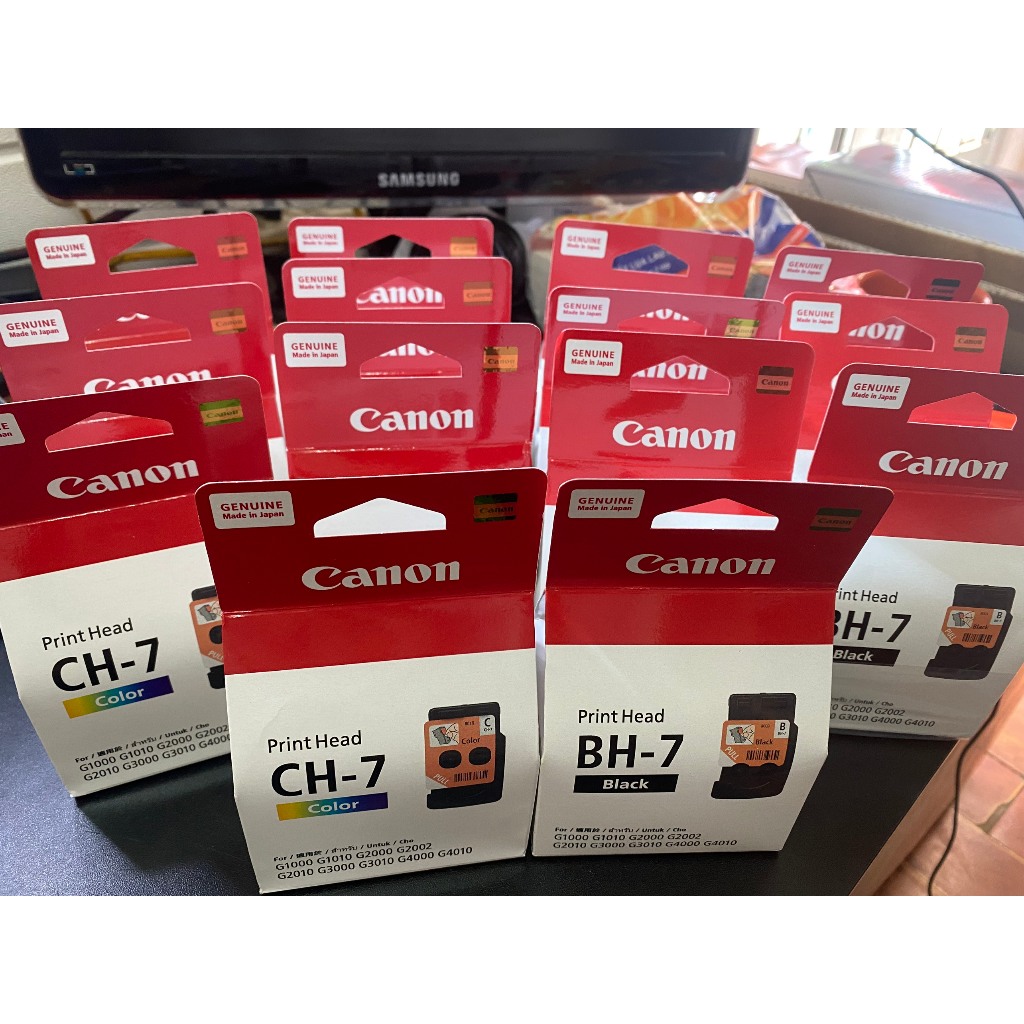 Bộ đầu phun màu Canon G1010,G1000,G2010,G2000,G3000,G3010.v.v.mã CH7 và ...