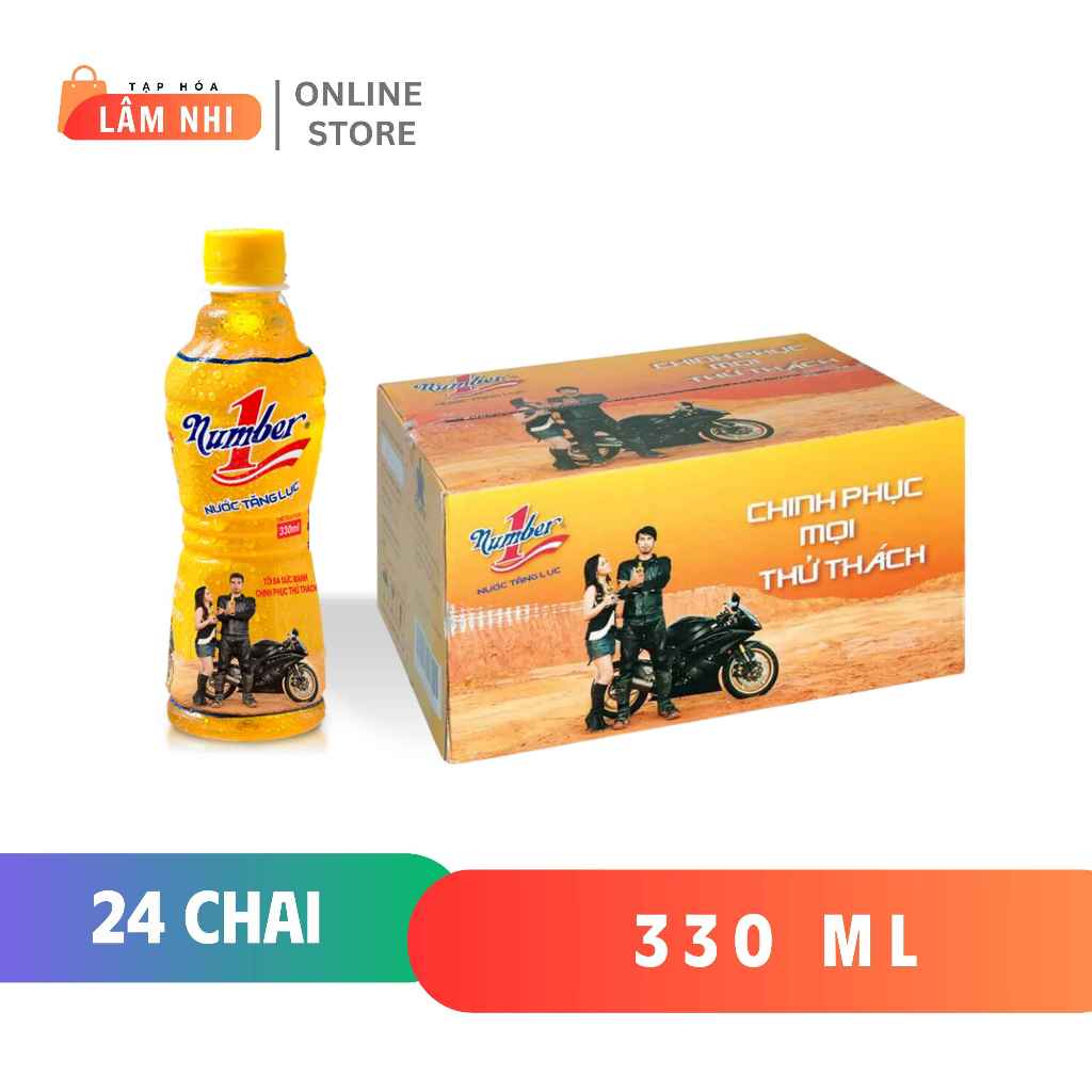 Thùng 24 Chai Number 1 nước tăng lực (330ml/chai) | Shopee Việt Nam