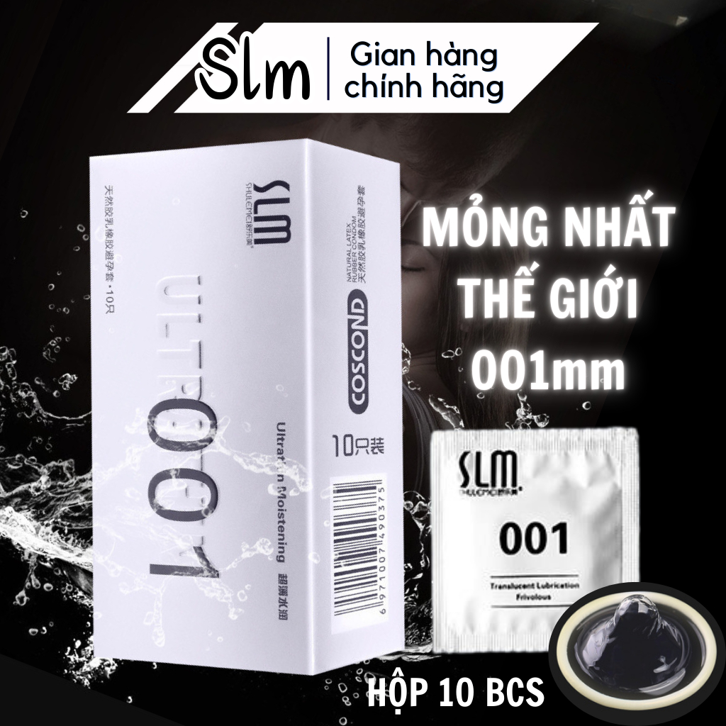 Bao Cao Su SLM Ultrathin Siêu Mỏng 001mm, Siêu Trơn - Hộp 10 BCS | Shopee Việt Nam