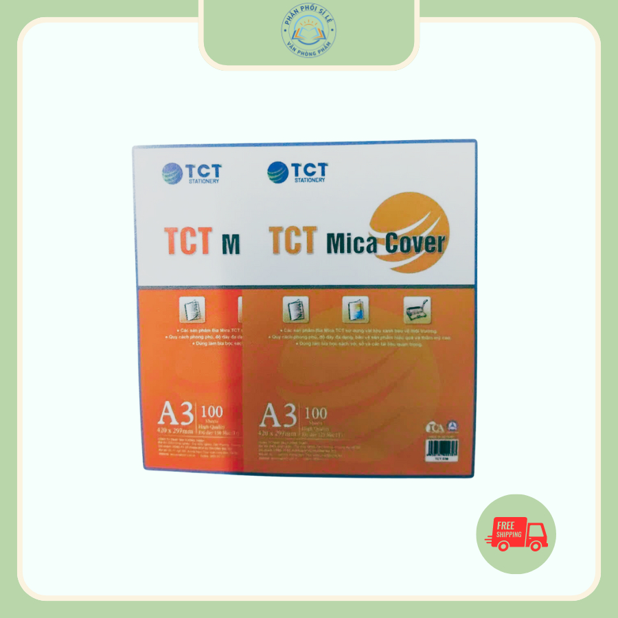 Bìa Kiếng (Mika) A3 Trắng trong Nhập khẩu Dày, Trung, Mỏng 100 tờ/ream ...