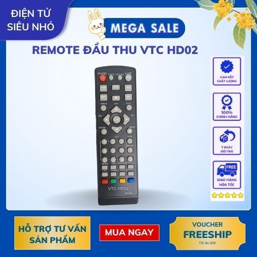 Remote Điều Khiển Đầu Thu VTC HD02* hàng chính hãng | Shopee Việt Nam