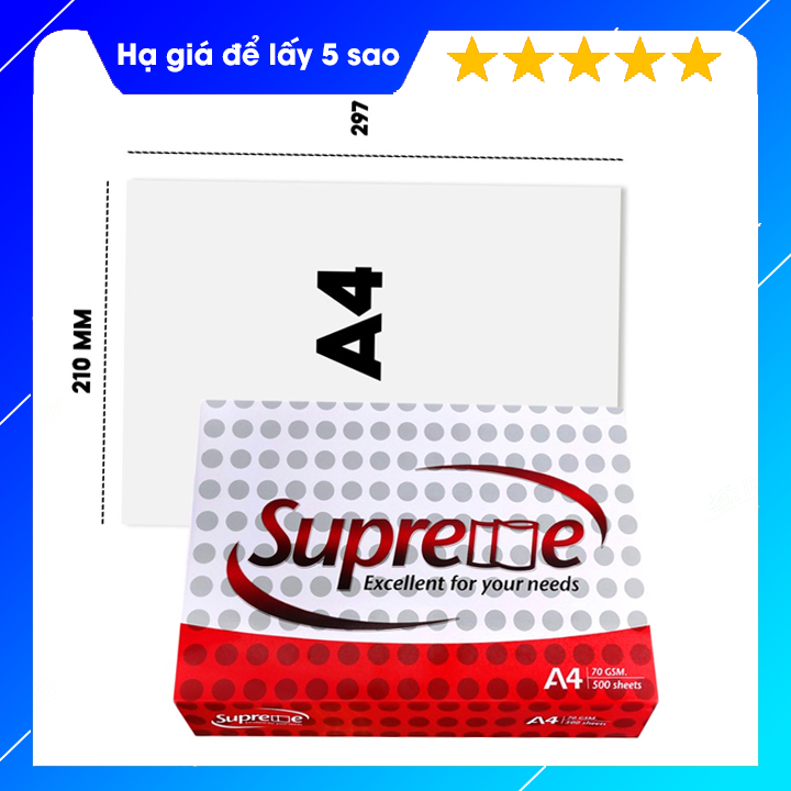 Giấy A4 Supreme Thái Lan - giấy 500 trang | Shopee Việt Nam