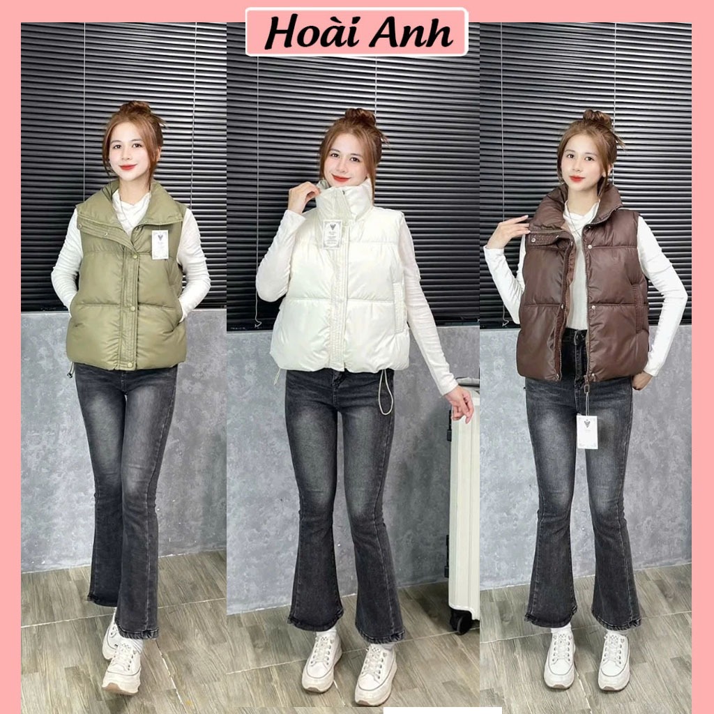 Áo Ghile Phao Da Kéo Khoá Cúc Bấm Dây Rút Gấu Gi Lê Phao Sát Nách 2 Túi Freesize | Shopee Việt Nam