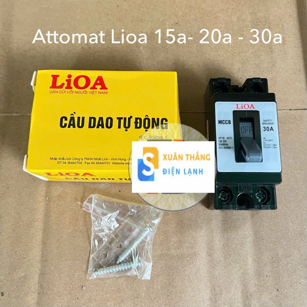 Cầu giao an toàn LIOA, aptomat LIOA, CB tự động LIOA 20A dùng cho máy ...
