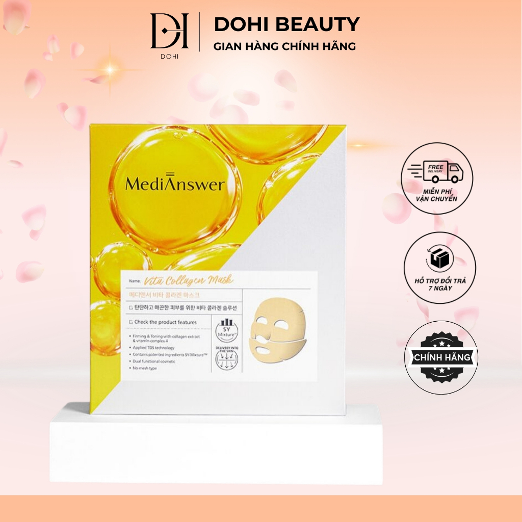 Mặt nạ thạch Medi Answer Vita Collagen Mask hộp 5 miếng, ngừa lão hoá ...