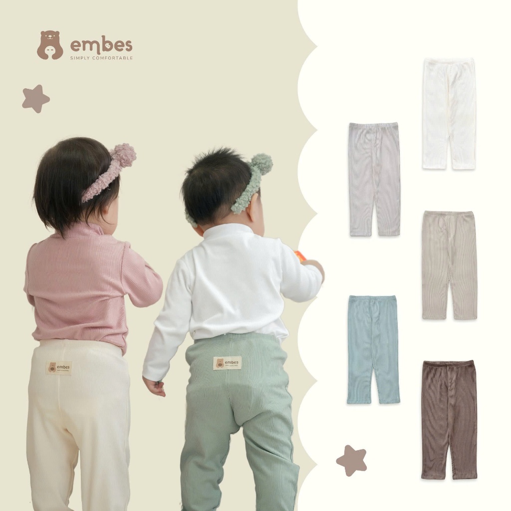 Quần Dài Cho Bé Embes, Quần Dài Chất Thun Tăm Mềm Mịn Cho Bé Trai Bé ...