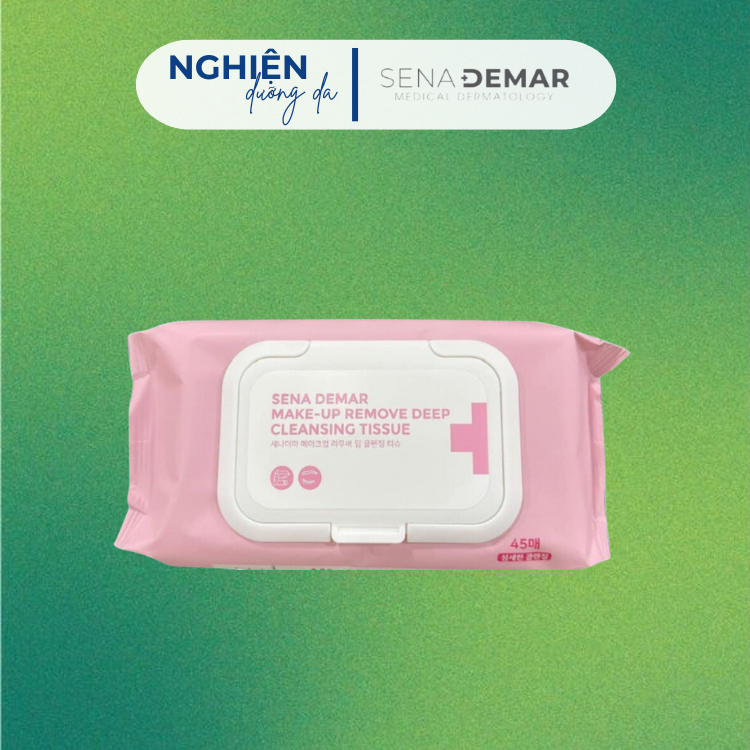 Khăn Ướt Tẩy Trang Sena Derma Make-Up Remove Deep Cleansing Tissue 45 ...