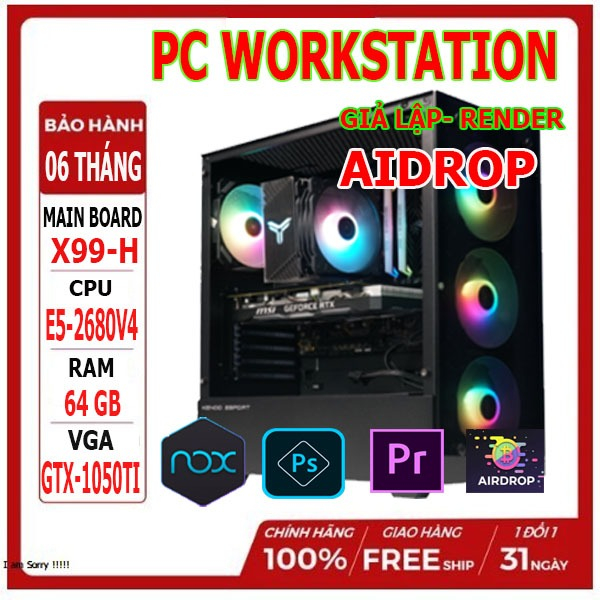 PC GAMING - WORKSTATION XEON Chuyên Giả Lập Render MMO - AIDROP ...