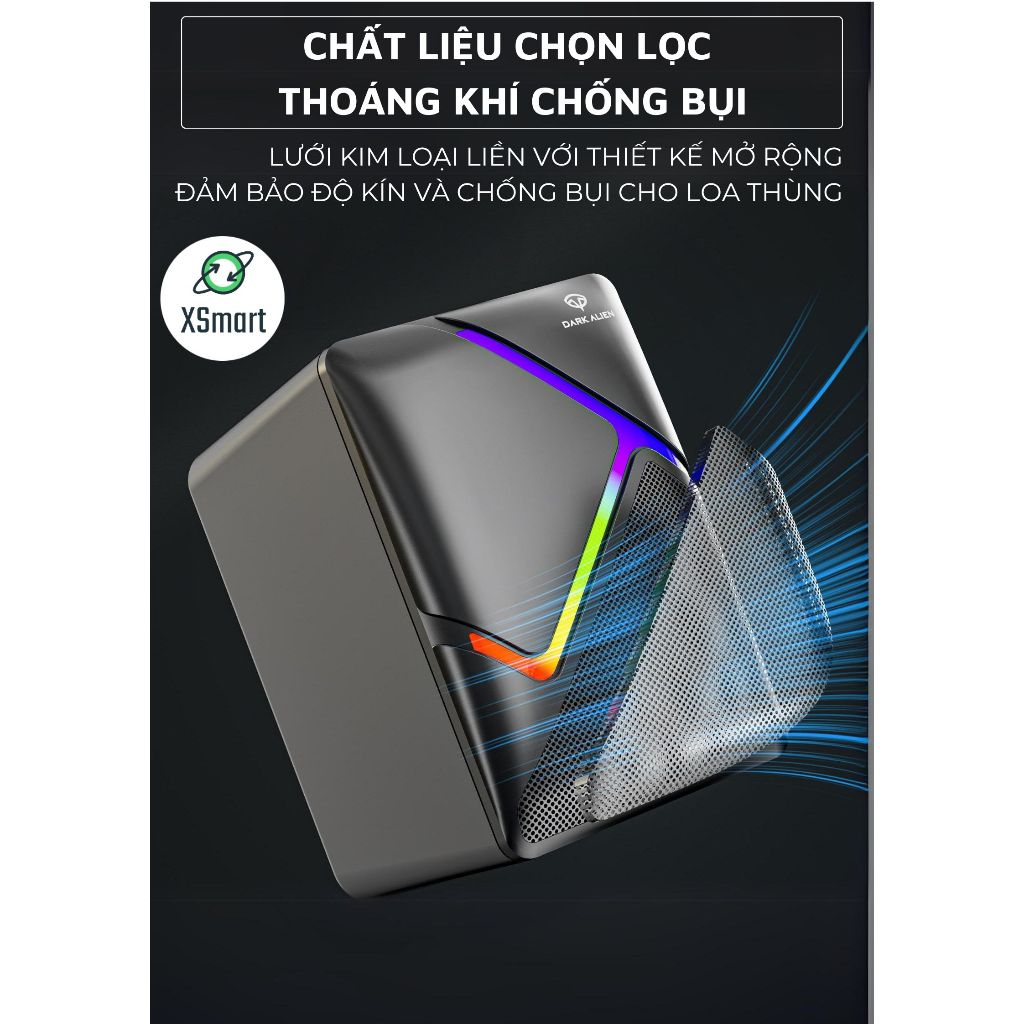 Loa Máy Tính Mini Bass Dark Alien S511 Led RGB 2 Loa Kép Âm Thanh Vòm ...