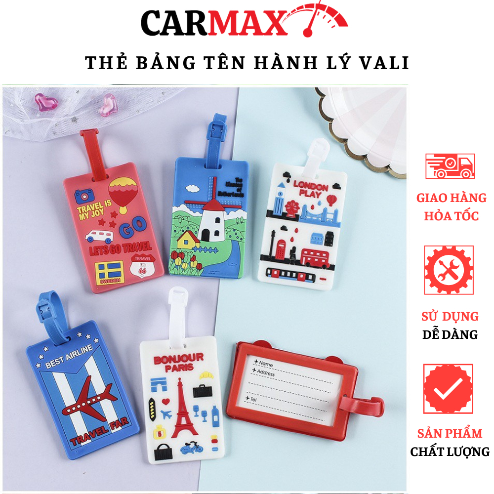 Thẻ hàng lý name tag treo vali ba lô hành lý du lịch CarMax | Shopee ...