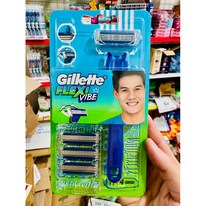 Dao Cạo Râu Gillette Flexi Vibe Hộp 1 Cán Dao Và 4 Lưỡi | Shopee Việt Nam