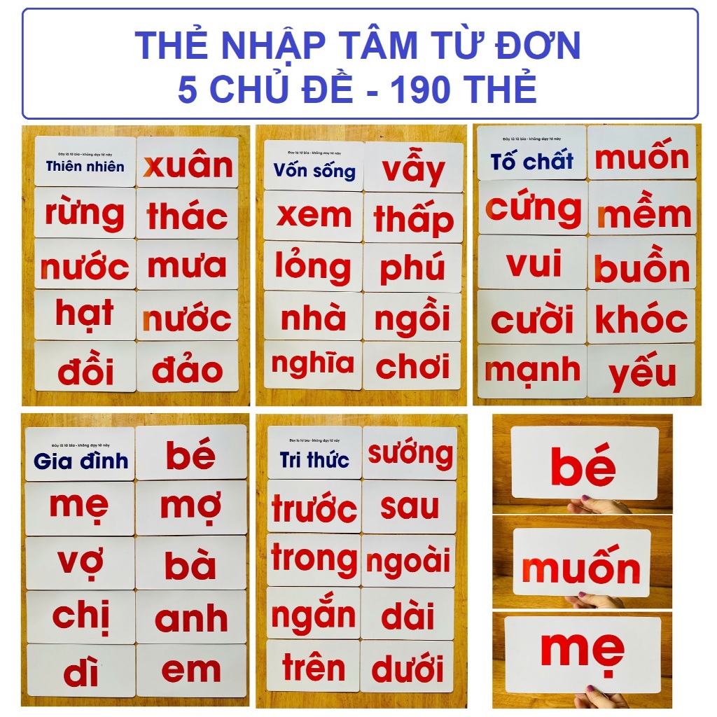 Bộ thẻ flashcard từ đơn nhập tâm cửa sổ vàng | Shopee Việt Nam