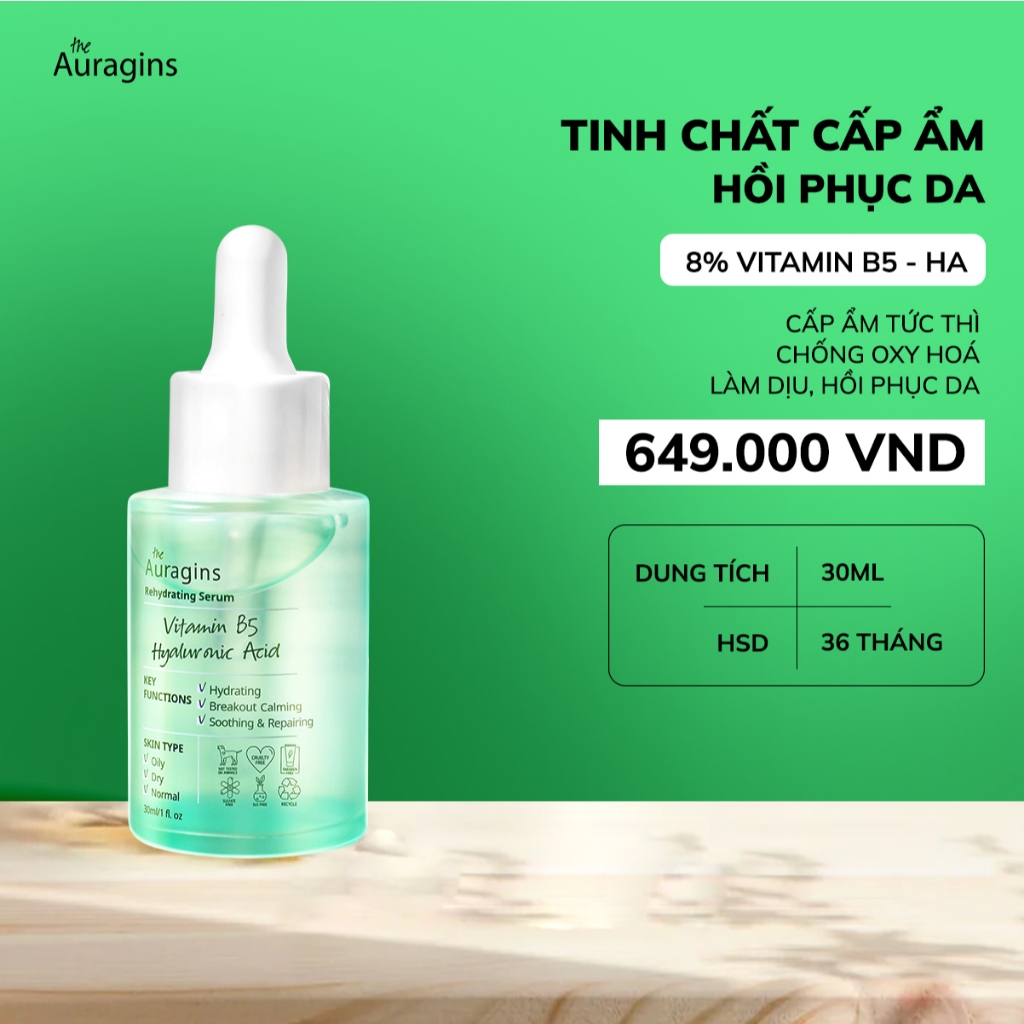 Tinh Chất The Auragins Vitamin B5 Hyaluronic Acid Rehydrating Serum ...