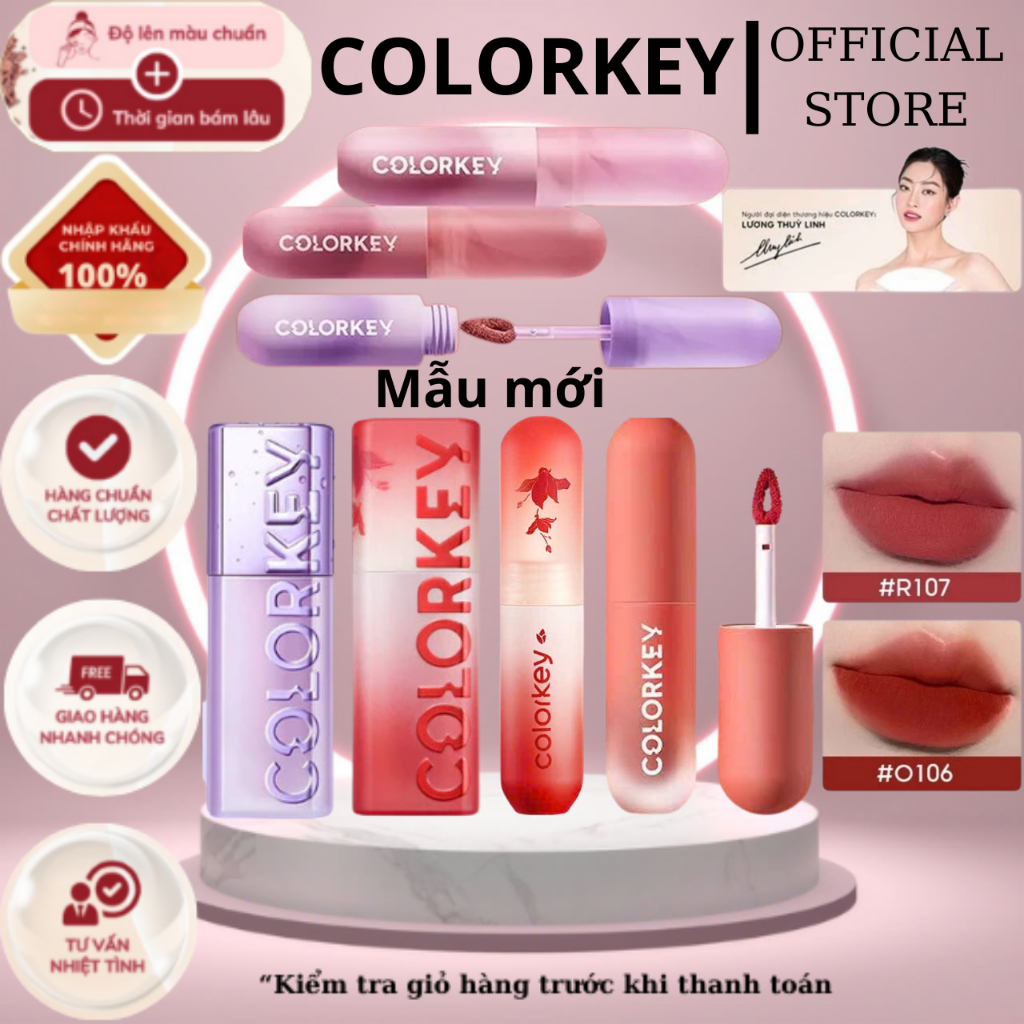 Son Môi Colorkey Nhung Lì Nhiều Màu Đẹp Giữ Màu Tốt | Shopee Việt Nam