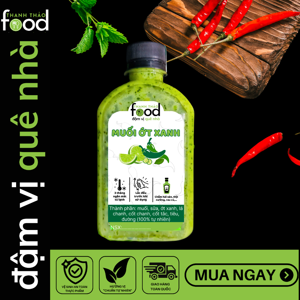 Nước Chấm Hải Sản Muối Ớt Xanh Vị Lá Chanh Non Thơm Nồng Cay Trọn Vị ...