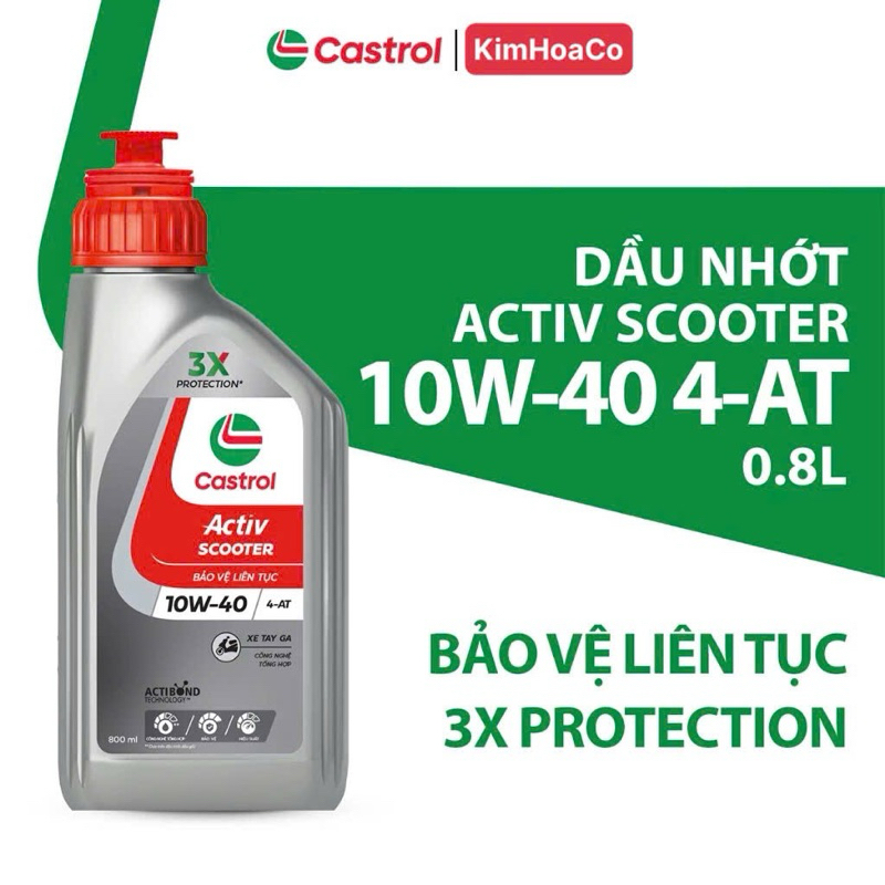 (chính hãng) Nhớt Castrol xe tay ga Castrol Activ Scooter bảo vệ liên ...