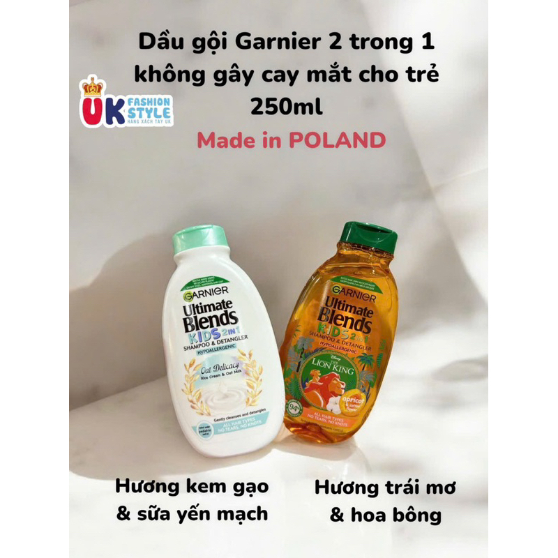 [BILL UK] GARNIER ULTIMATE BLENDS KIDS 2IN1 – DẦU GỘI & GỠ RỐI DÀNH CHO ...