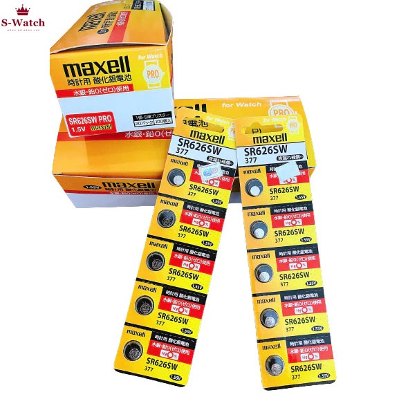 Pin đồng hồ Maxell 377 SR626SW dành cho đồng hồ dùng pin 377 / SR626SW ...