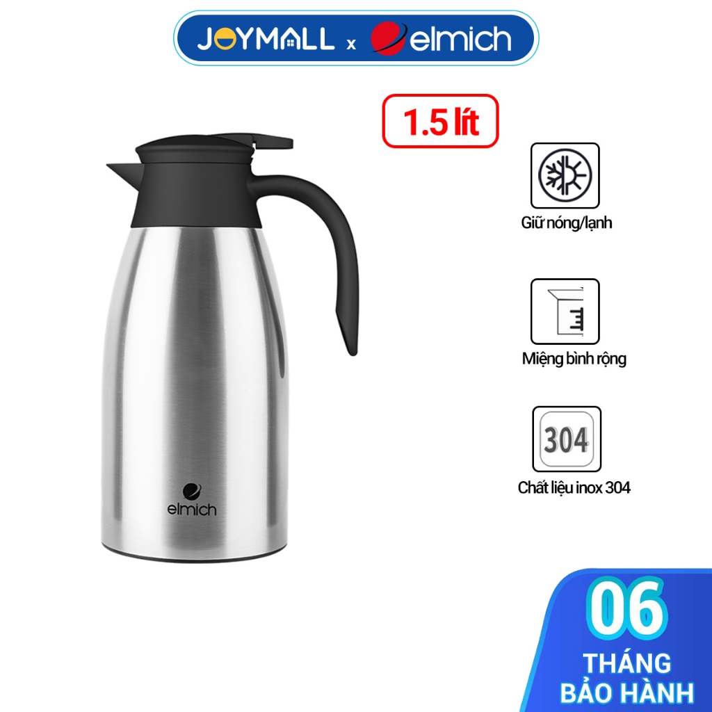 Bình Giữ Nhiệt Elmich EL8338 1.5L EL8341 2L, Hàng Chính Hãng, Inox 304 ...