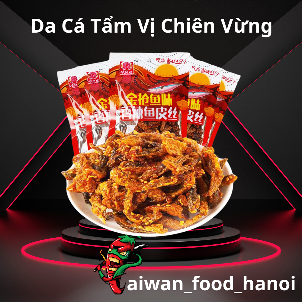 Da Cá Tuyết Chiên Giòn - Da Cá Chiên Vừng Cay - Gói 16G - taiwan_food ...