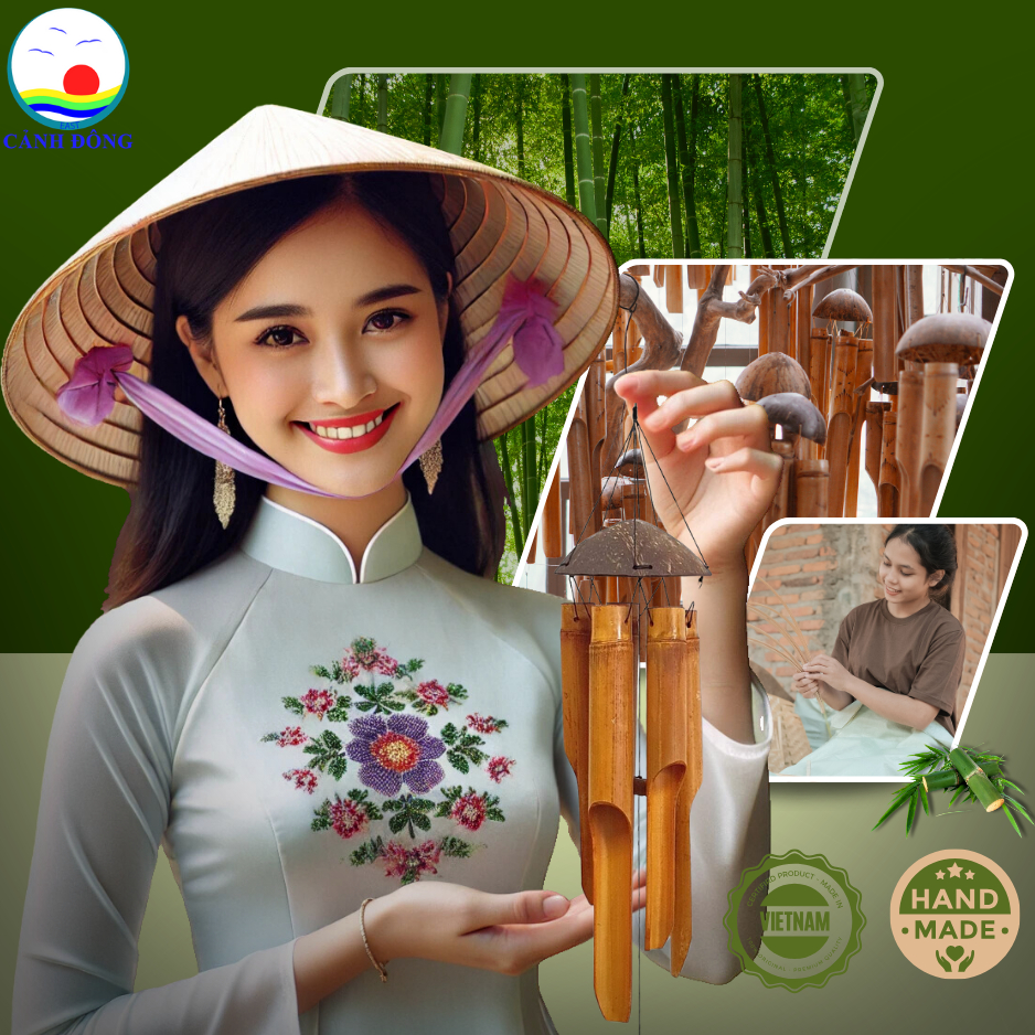 Chuông gió tre handmade -chuông gió quà tặng ý nghĩa- Chuông gió bình an thiên nhiên của núi ...
