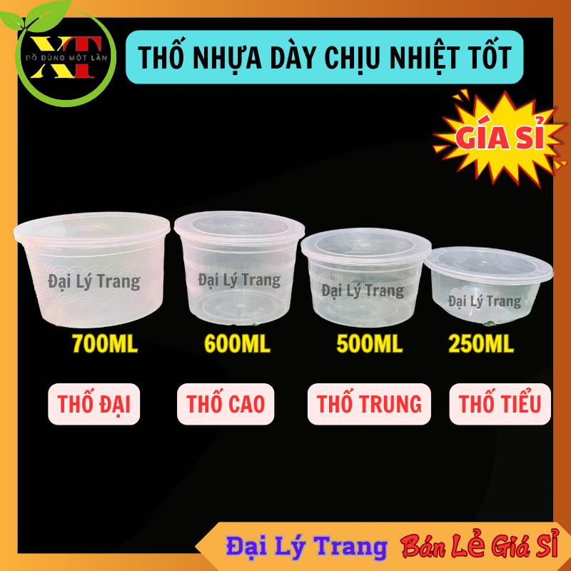 ( SỈ KIỆN 500 ) Thố Nhựa Đăng Hoan 250ML , 500ML , 600ML , 700ML Đựng Phở , Hủ Tiếu , Cháo ( kèm ...