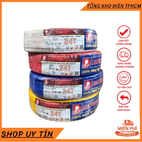 Dây điện đôi 100M Daphaco VCMD 2x16(2X0.5), 2x24(2X0.75), 2x32(2X1.0 ...