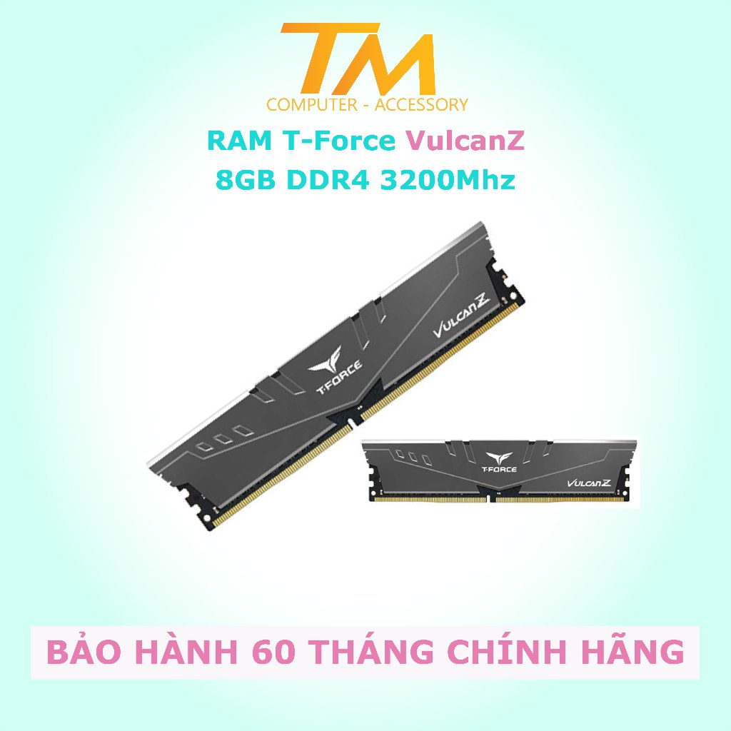 Ram Desktop TeamGroup T-Force VulcanZ Gray 8Gb DDR4 3200Mhz | Shopee ...