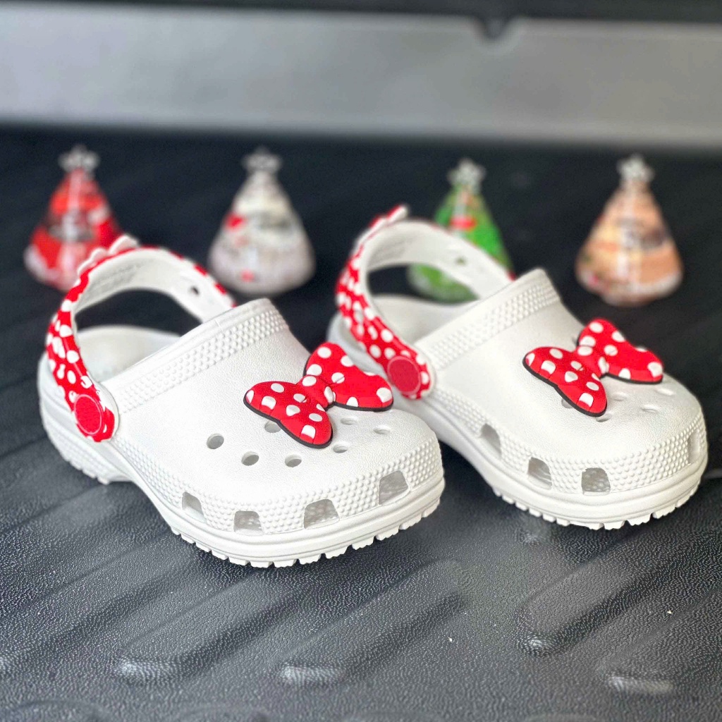 MMC - Dép Cross Disney Minnie Mouse Classic Clog - Tặng Kèm 2 Nơ Và 6 ...