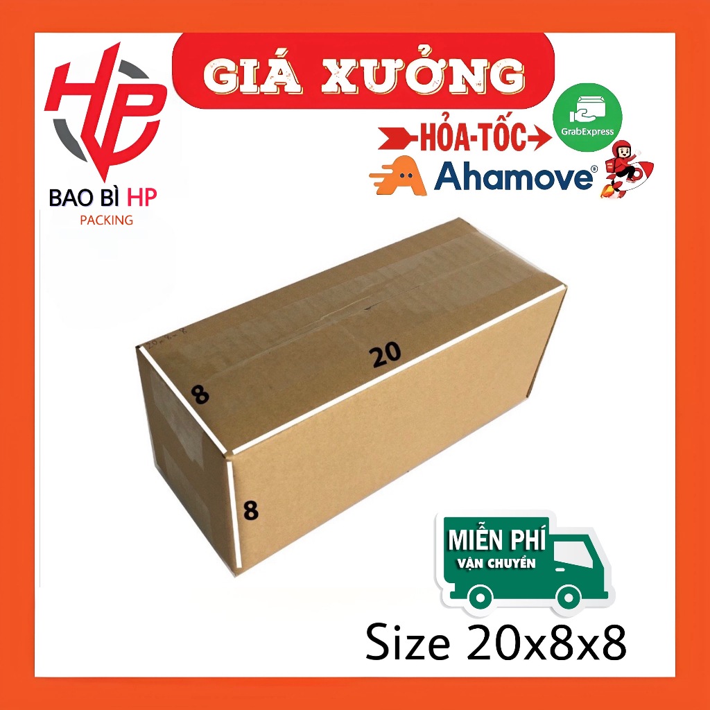[COMBO] 10 Hộp carton 20x8x8, Hộp đóng hàng | Shopee Việt Nam