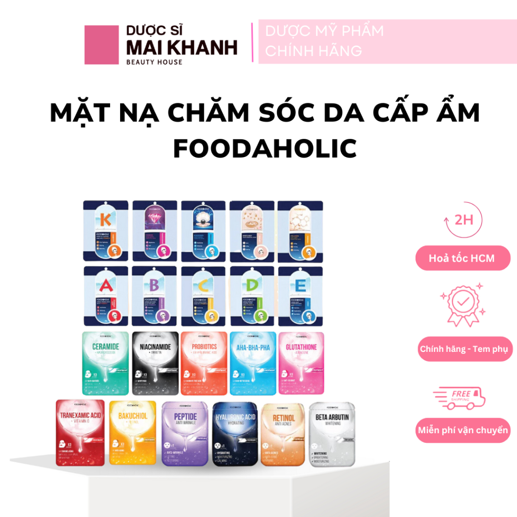 Foodaholic Mặt Nạ Giấy Essential/Natural Skin Mask Chăm Sóc Da Toàn ...