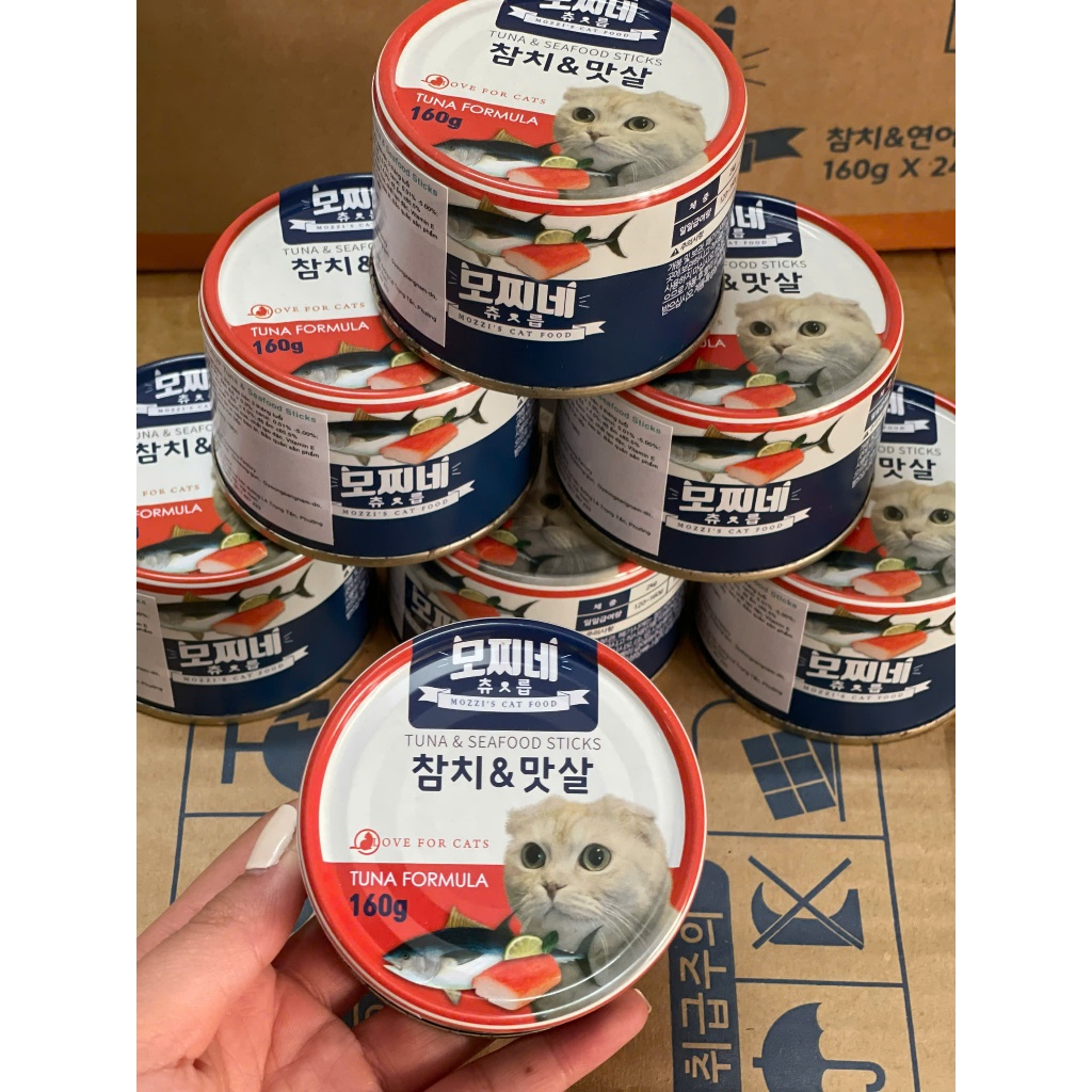 Pate Lon Thịt Hộp Cho Mèo Mozzi’s Cat Food Hàn Quốc 160g - Tpet shop ...