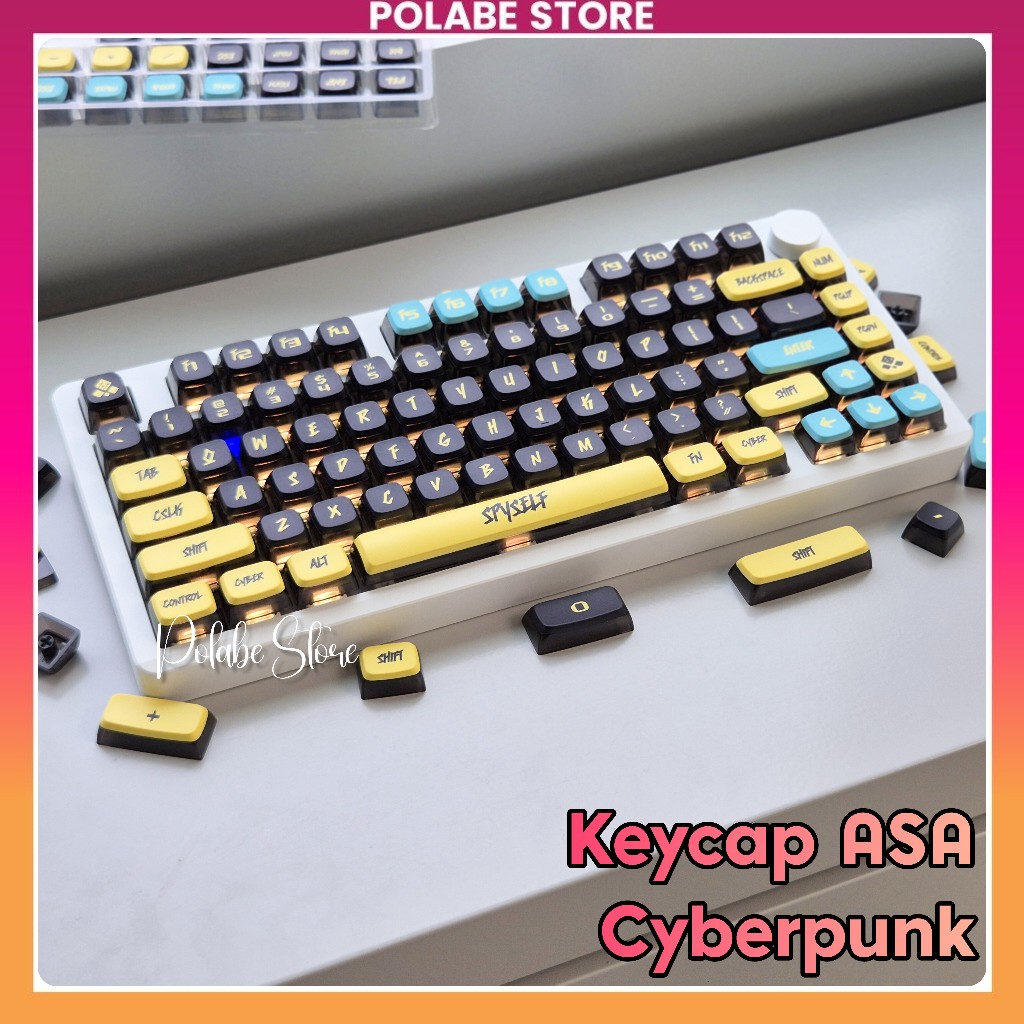 Keycap ASA Cyberpunk Matcha profile PBT bàn phím cơ Polabe Store Keycap ...