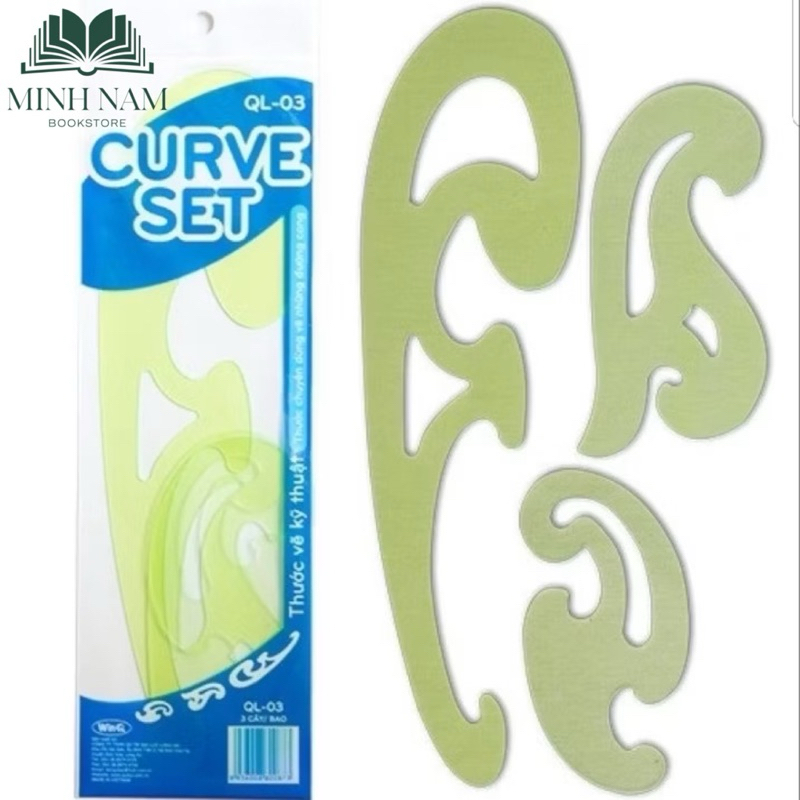 Thước vẽ kỹ thuật, Thước cong, WinQ Curve set Template Ruler QL-03 (bộ ...