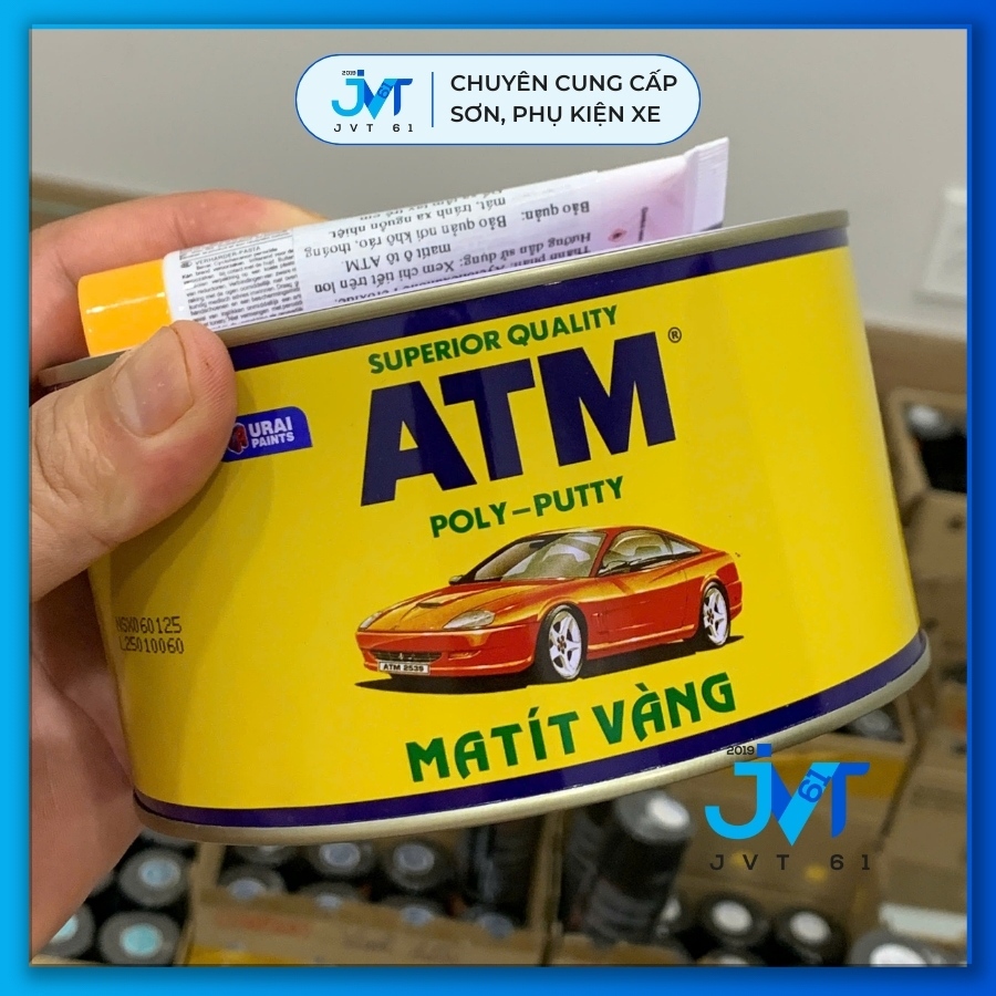 [Có chiết lẻ] Bột bả Matit ATM vàng loại 2K - Hai thành phần (lon 1kg ...