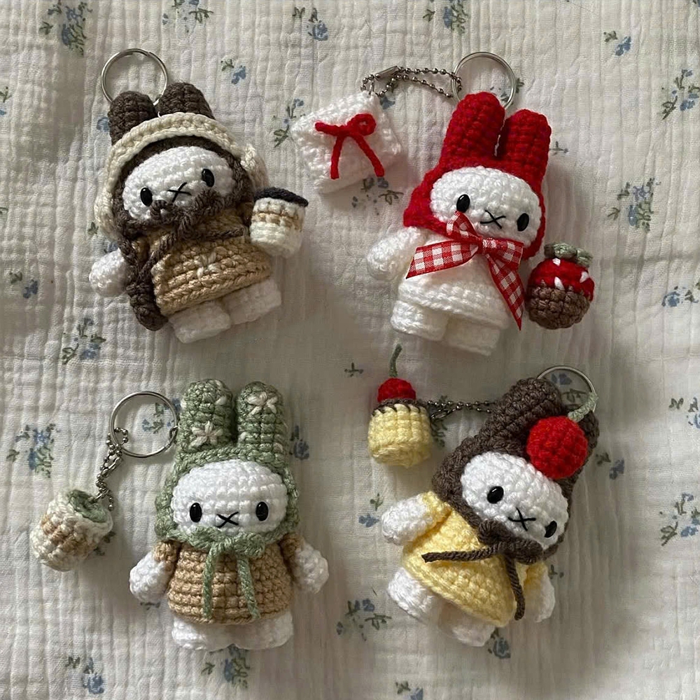 Móc Khóa Thỏ Len Handmade – Phụ Kiện Dễ Thương Cho Túi Xách, Balo, Chìa ...