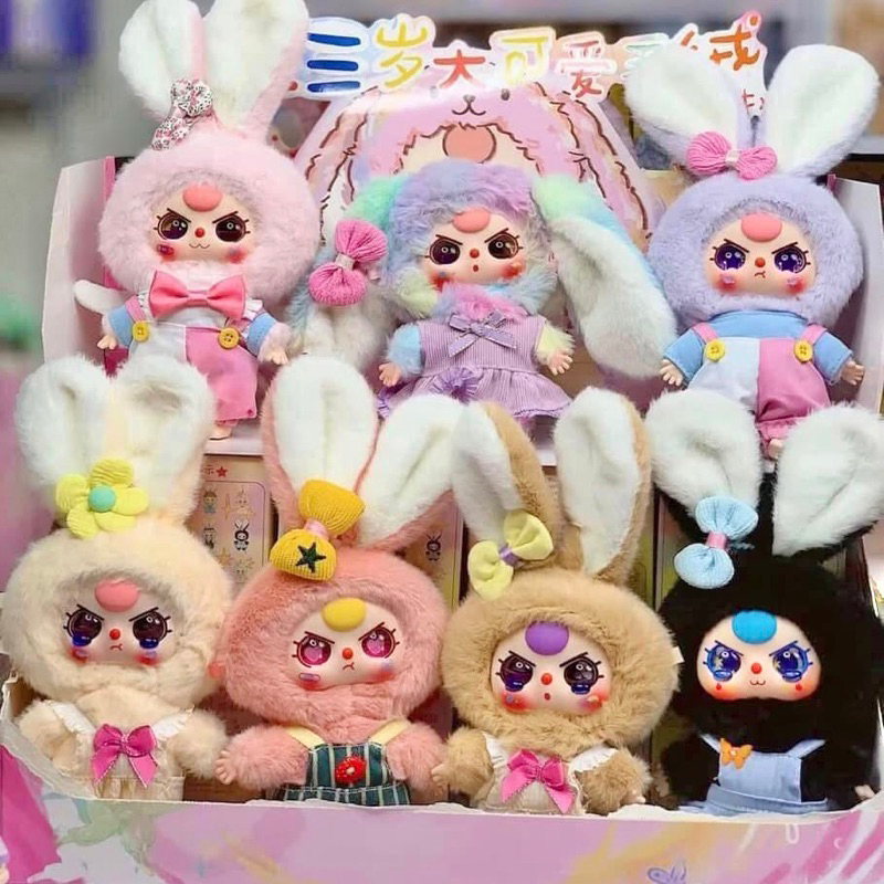 [FORM SIÊU Ú] Blindbox Baby Three Macaron Cute Bunny - Hộp Mù Gấu Bông Bé Ba Tuổi Móc Khóa BB3 ...