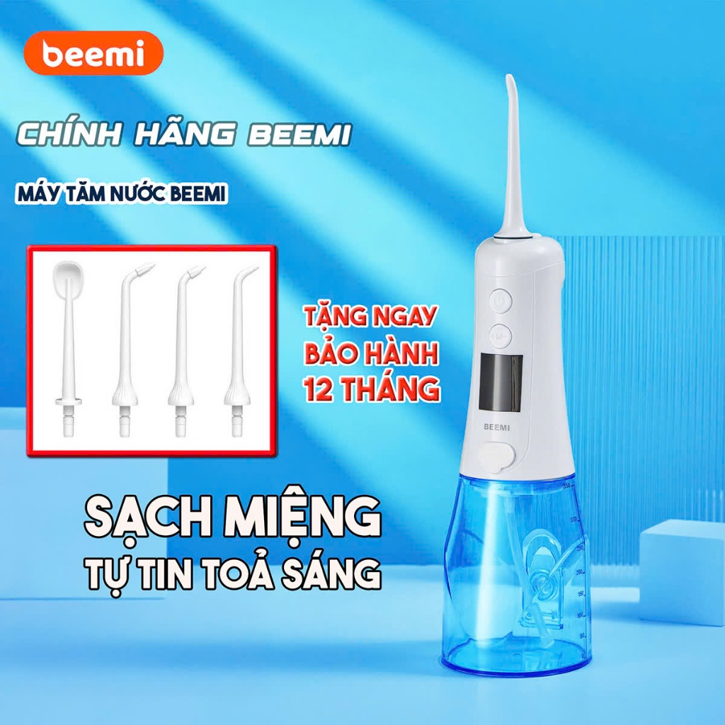 Tăm nước vệ sinh răng miệng cầm tay BEEMI nhỏ gọn, dung tích lớn 350ml ...