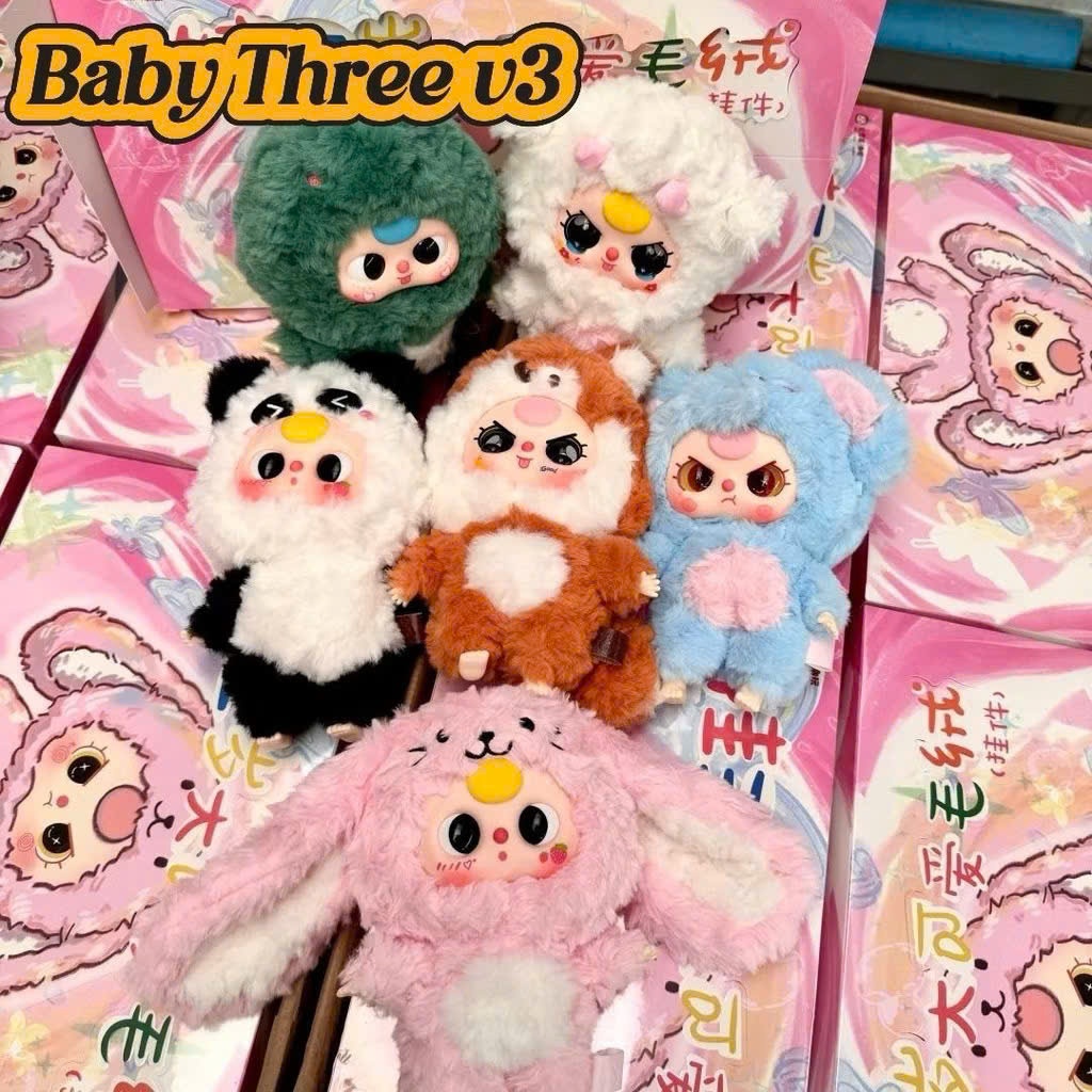 Blind box Baby three 12 con giáp, babay three thỏ thị trấn, mèo tỷ phú ...