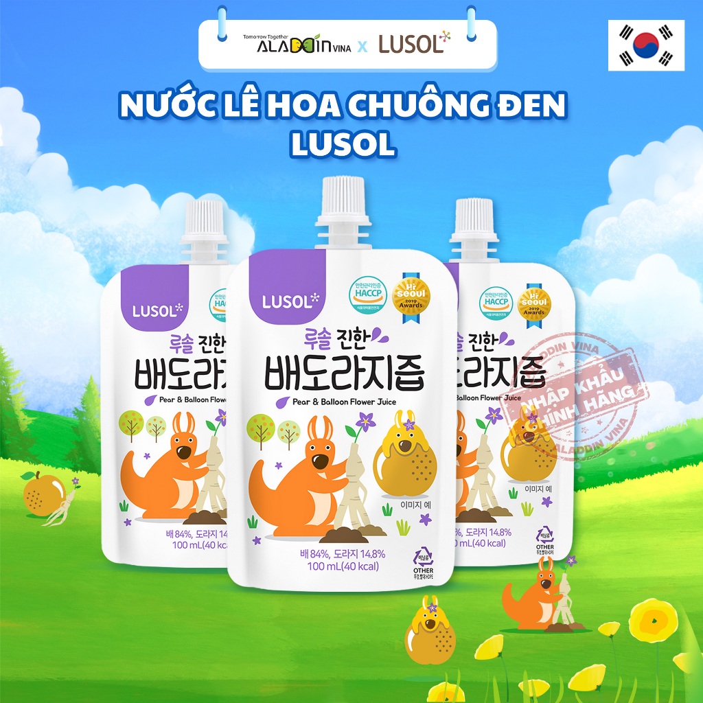 Nước Ép Lê, Rễ Hoa Chuông Đen Nguyên Chất Cho Bé LUSOL 6M+ | Shopee ...